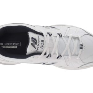 New Balance Men's 608 V5 Casual Comfort Cross Trainer, White/Navy, 11 X-Wide