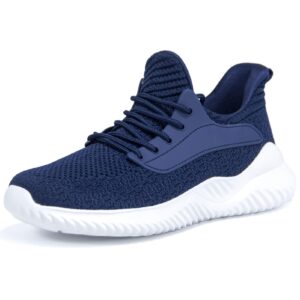 akk mens walking tennis shoes - comfy running shoes for men sneakers workout casual athletic indoor outdoor blue size 14