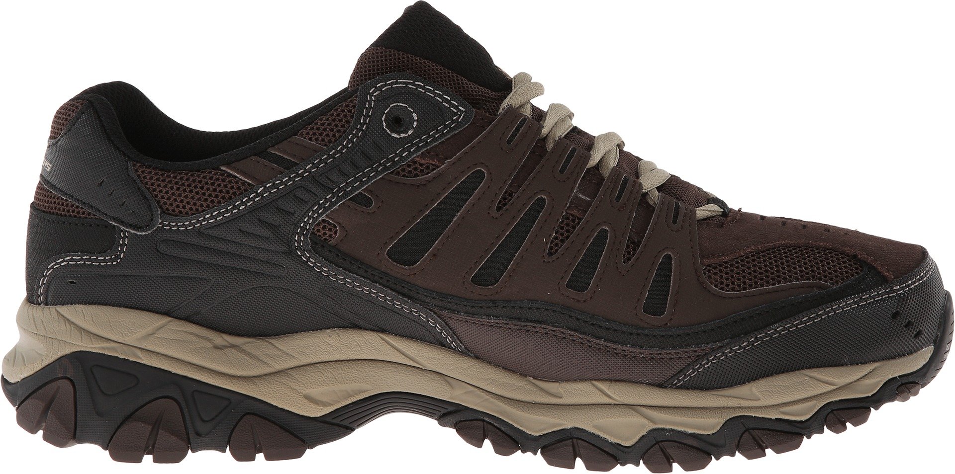 Skechers mens Afterburn M. Fit fashion sneakers, Brown/Taupe, 14 X-Wide US