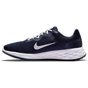 nike men's race sneaker, midnight navy white obsidian ashen slate, 9.5