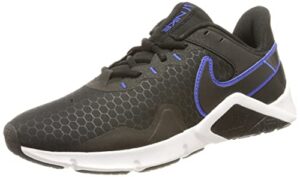 nike "legend essential 2" (cq9356-403) men's training shoes, black/racer blue, size: 11