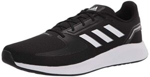 adidas men's runfalcon 2.0 running shoe, black/white/grey, 8.5