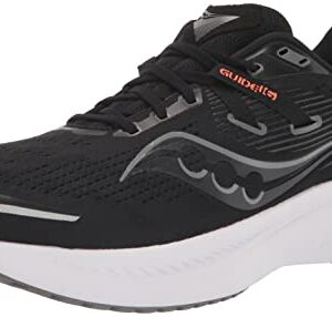 Saucony Men's Guide 16 Sneaker, Black/White, 11