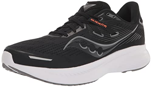 Saucony Men's Guide 16 Sneaker, Black/White, 11