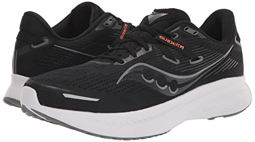 Saucony Men's Guide 16 Sneaker, Black/White, 11