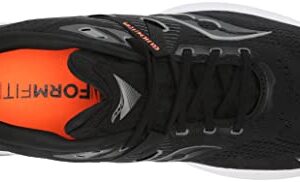 Saucony Men's Guide 16 Sneaker, Black/White, 11