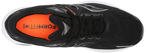 Saucony Men's Guide 16 Sneaker, Black/White, 11