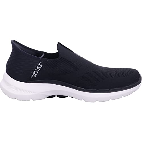 Skechers Men's Gowalk 6 Slip-Ins-Athletic Slip-On Walking Shoes | Casual Sneakers with Memory Foam, Black/White, 11 X-Wide