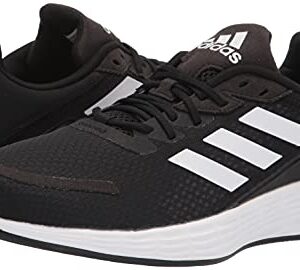 adidas Men's Duramo SL Trail Running Shoe, Black/White/Black, 14