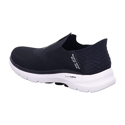 Skechers Men's Gowalk 6 Slip-Ins-Athletic Slip-On Walking Shoes | Casual Sneakers with Memory Foam, Black/White, 11 X-Wide