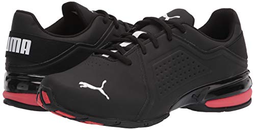 PUMA Men's VIZ RUNNER WIDE Sneaker, Puma Black-Puma White, 10.5