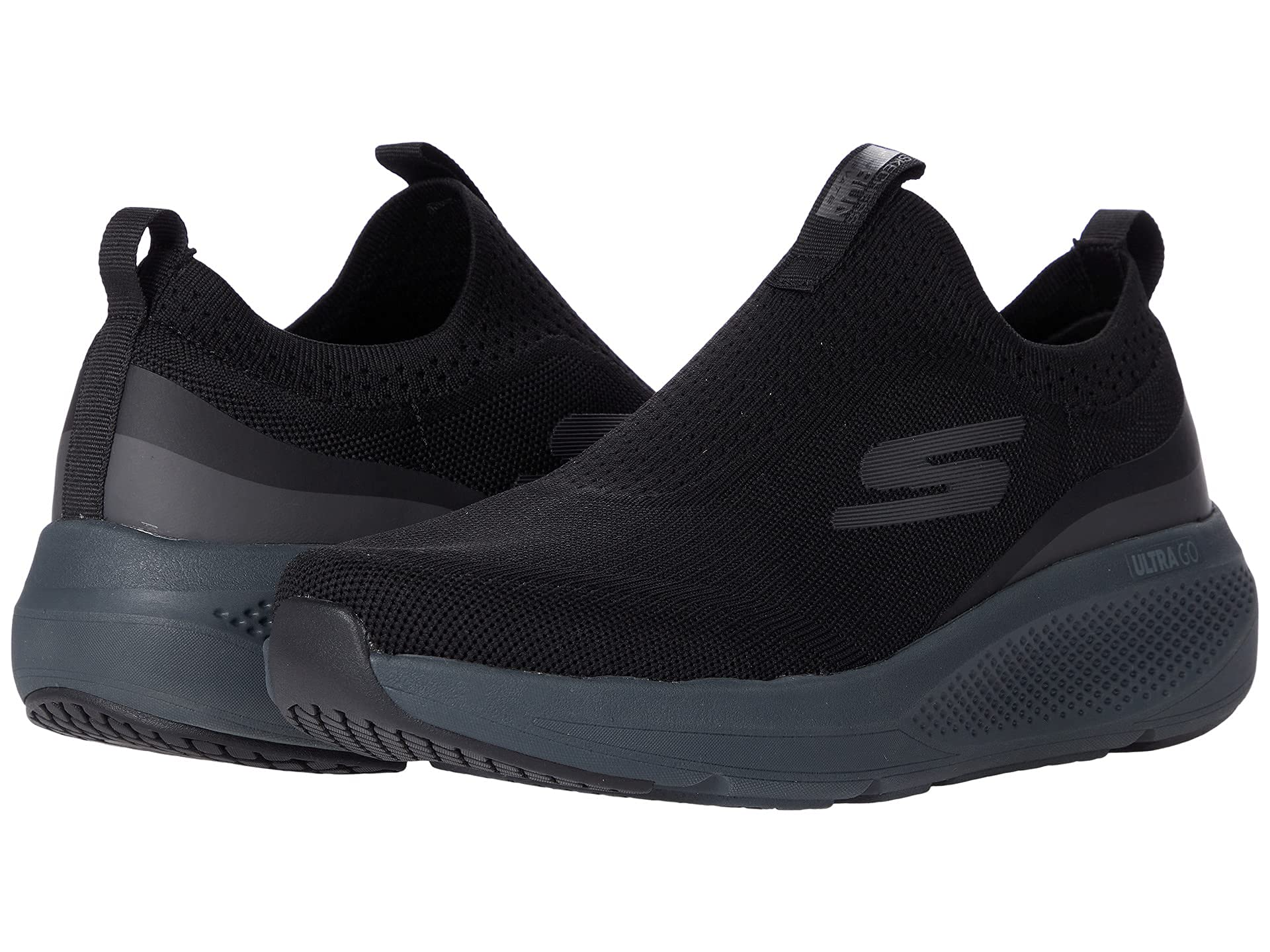 Skechers Men's GOrun Elevate-Athletic Slip-On Workout Running Shoe Sneaker with Cushioning, Black, 10 X-Wide