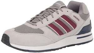 adidas men's run 80s sneaker, grey/shadow red/shadow navy, 11