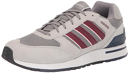 adidas Men's Run 80s Sneaker, Grey/Shadow Red/Shadow Navy, 11