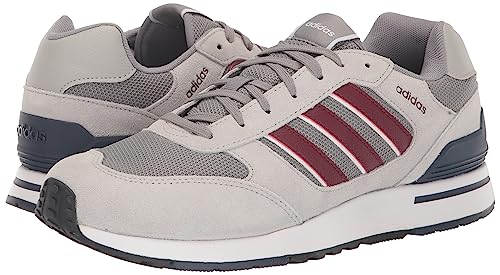 adidas Men's Run 80s Sneaker, Grey/Shadow Red/Shadow Navy, 11