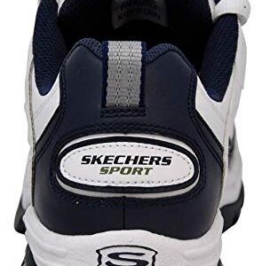 Skechers Men's Energy Afterburn Lace-Up Sneaker, White/Navy, 10