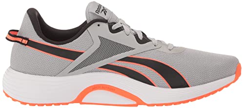 Reebok Men's Lite Plus 3.0 Running Shoe, Pure Grey/Black/Orange Flare, 9