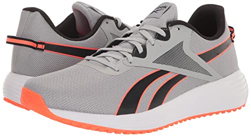 Reebok Men's Lite Plus 3.0 Running Shoe, Pure Grey/Black/Orange Flare, 9