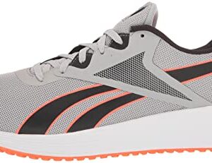 Reebok Men's Lite Plus 3.0 Running Shoe, Pure Grey/Black/Orange Flare, 9