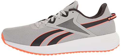 Reebok Men's Lite Plus 3.0 Running Shoe, Pure Grey/Black/Orange Flare, 9