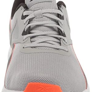 Reebok Men's Lite Plus 3.0 Running Shoe, Pure Grey/Black/Orange Flare, 9