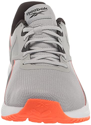 Reebok Men's Lite Plus 3.0 Running Shoe, Pure Grey/Black/Orange Flare, 9