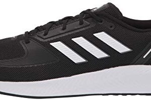 adidas mens Runfalcon 2.0 Running Shoe, Black/White/Grey, 8 US