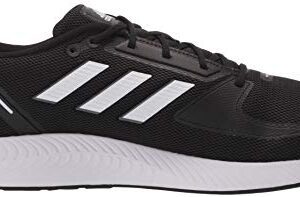 adidas mens Runfalcon 2.0 Running Shoe, Black/White/Grey, 8 US