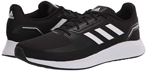 adidas mens Runfalcon 2.0 Running Shoe, Black/White/Grey, 8 US