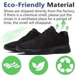 MAIITRIP Mens Walking Shoes,Ultra Lightweight Breathable Tennis Running Shoes Mesh Non-Slip Casual Comfortable Fashion Sneakers Work Gym Workout Athletic Sport Cuhioning Trainers Black Size 9.5