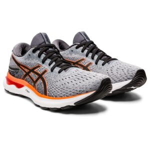 ASICS Men's GEL-NIMBUS 24 Running Shoes, 11.5, SHEET ROCK/SHOCKING ORANGE