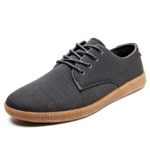 mens dress shoes sneakers mesh oxfords grey business comfort breathable loafers size 11 casual minimalist workout tennis flat