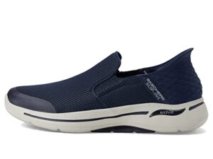 skechers men's gowalk arch fit slip-ins-athletic slip-on casual walking shoes with air-cooled foam sneaker, navy, 10.5