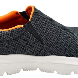 Skechers Men's GO Walk Evolution Ultra-Impeccable Sneaker, Charcoal/Orange, 11 X-Wide