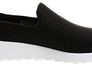 Skechers mens Go Max-athletic Air Mesh Slip on Walking Shoe, Black/White, 9.5 X-Wide US