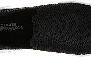 Skechers mens Go Max-athletic Air Mesh Slip on Walking Shoe, Black/White, 9.5 X-Wide US