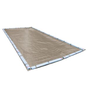 pool mate 571632r winter pool cover, extra heavy-duty sandstone, 16 x 32 ft inground pools