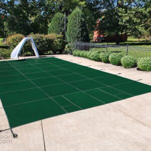 Winter Warrior Mesh Inground Safety Pool Cover - - for 16'x32' Pool - Green