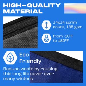 Pool Cover for 16x32 ft Rectangular Pool: Extra Thick & Durable Inground Pool Cover |Sapphire Series of Premium Cold- and UV-Resistant Pool Cover | In-Ground Pool Protection | by Yankee