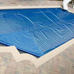 SunHeater Pool Solar Blanket - Heavy Duty Rectangular Pool Solar Cover with Bubbles - Heat Transfer Solar Pool Heater for In-Ground Swimming Pools - Durable 12 Mil Thick Polyethylene - 12' x 24' Feet