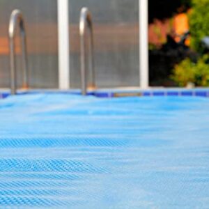 SunHeater Pool Solar Blanket - Heavy Duty Rectangular Pool Solar Cover with Bubbles - Heat Transfer Solar Pool Heater for In-Ground Swimming Pools - Durable 12 Mil Thick Polyethylene - 12' x 24' Feet