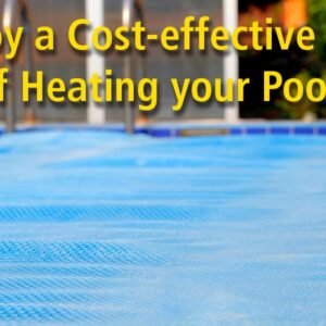 SunHeater Pool Solar Blanket - Heavy Duty Rectangular Pool Solar Cover with Bubbles - Heat Transfer Solar Pool Heater for In-Ground Swimming Pools - Durable 12 Mil Thick Polyethylene - 12' x 24' Feet