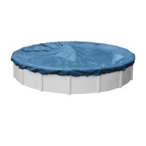 robelle 3624-4k pool cover for winter, economy with 4 ft. overlap, 24 ft above ground pools