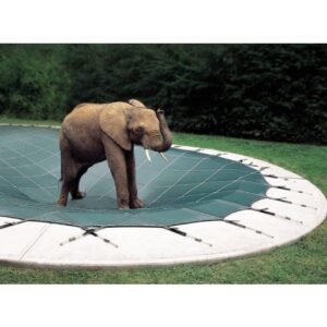 16' x 32' Rectangle with 3' x 8' Center End Step Loop-Loc II Super Dense Mesh In-Ground Pool Safety Cover