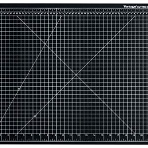 Dahle Vantage 10672 Self-Healing Cutting Mat, 18"x24", 1/2" Grid, 5 Layers for Max Healing, Perfect for Crafts & Sewing, Black