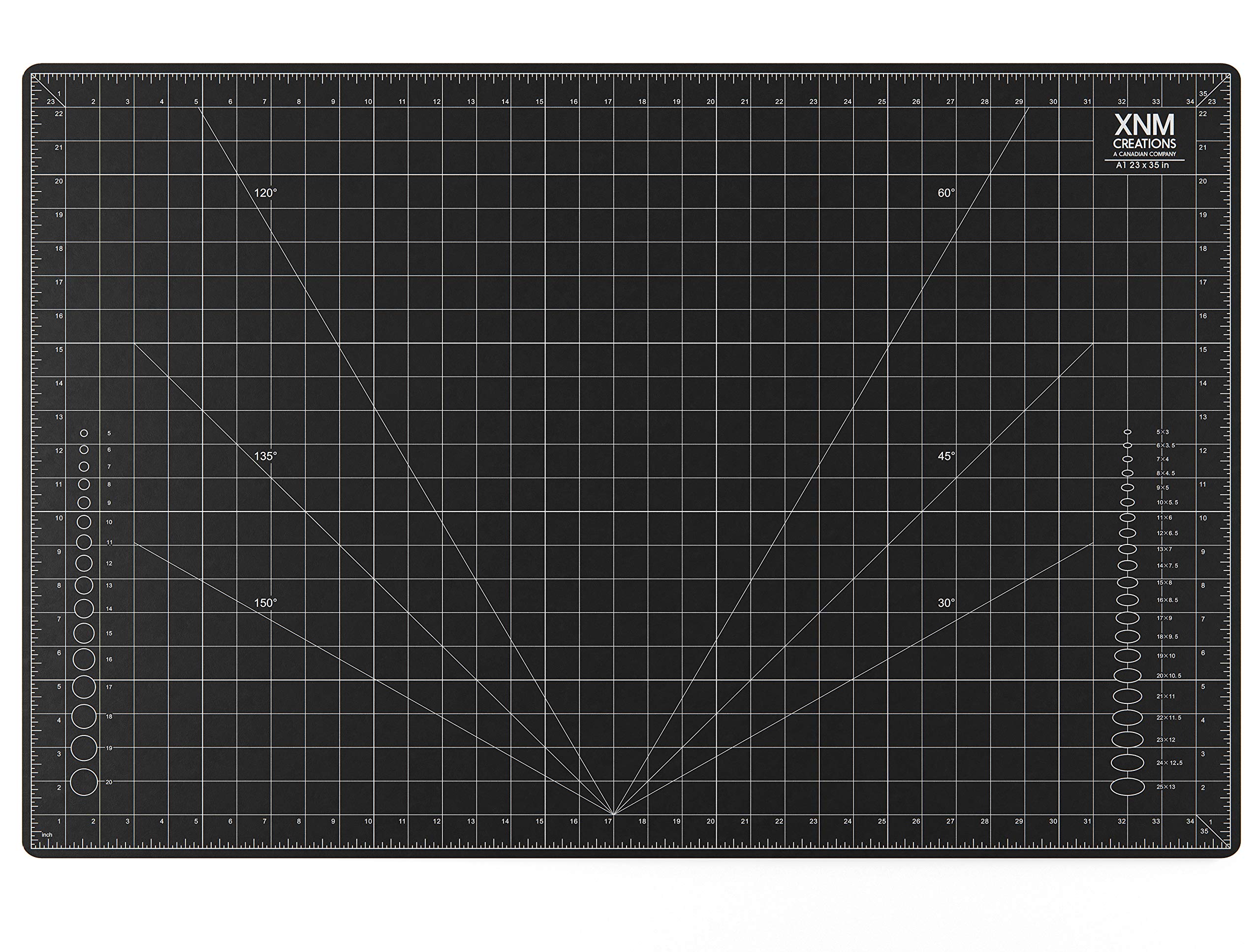 XNM Creations Premium Self Healing Cutting Mat - 24 Inches by 36 inches - A1, 3 Layer Quality PVC Construction - Dual Sided, Imperial and Metric Grid Lines - Perfect for Cutting, Sewing, and Crafts