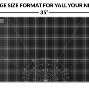 XNM Creations Premium Self Healing Cutting Mat - 24 Inches by 36 inches - A1, 3 Layer Quality PVC Construction - Dual Sided, Imperial and Metric Grid Lines - Perfect for Cutting, Sewing, and Crafts