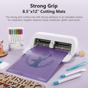 Welebar 8.5"x12" Cutting Mats for Cricut Joy Xtra, Variety Adhesive(StandardGrip,LightGrip,StrongGrip,3 Mats) Sticky Non-Slip Cut Mat for Sewing Quilting Crafts