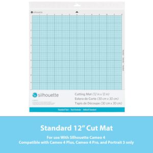 Silhouette Cameo 4 Mat Variety Pack Includes (1) 24 inch mat, (1) 12 inch Standard Mat,(1) 12 inch Strong Mat, (1) 12 inch Light Hold Mat and Free Bonus Designs