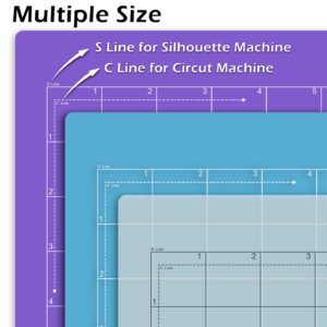 ReArt Cutting Mat Variety for Silhouette Cameo 4/3/2/1-3 Packs 12” x 24” Strong, Standard, Light Grip Adhesive Cut Mat